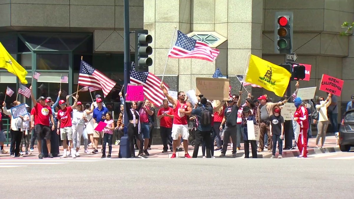 Protestors Against Stay-at-Home Order Rally Downtown – NBC 7 San Diego