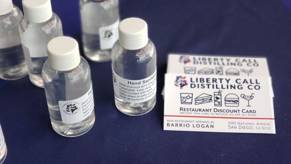 Local Distillery Handing Out Bottles of Sanitizer This Weekend – NBC 7 ...