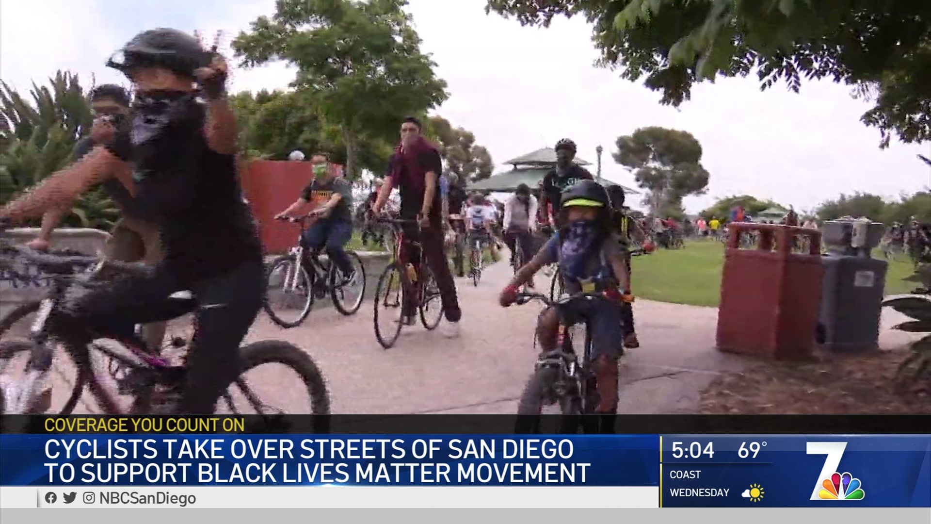 Cyclists Take Over Streets for Black Lives Matter Movement – NBC 7 San ...