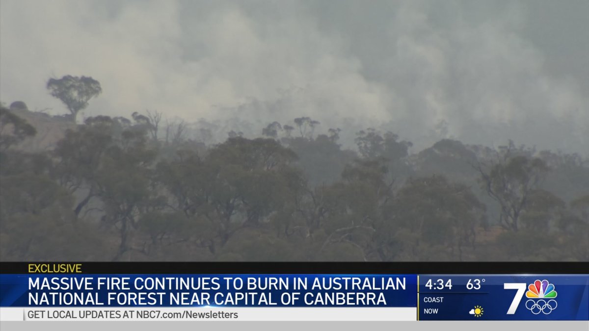 Fires Continue to Burn in Australian National Forest – NBC 7 San Diego
