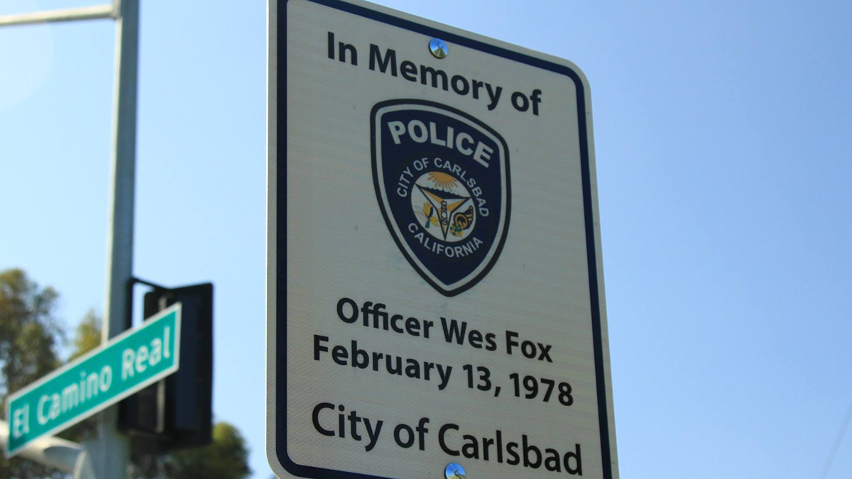 New Memorial Street Signs in Carlsbad Honor Fallen Police Officers ...
