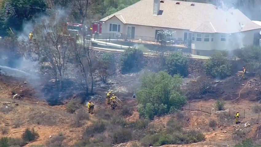 Brush Fire Burns Near Lakeside Home – NBC 7 San Diego