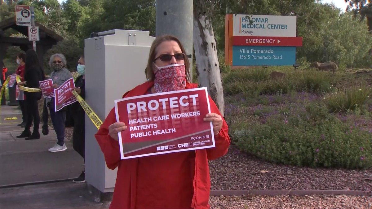 Demonstrators Stand With Hundreds of Laid Off Palomar Health Medical ...