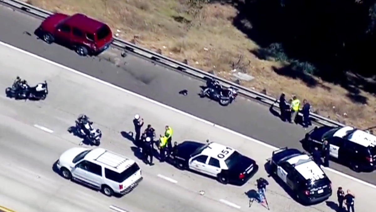 SDPD Motorcycle Officer Thrown 75 Feet in Highway Collision: CHP – NBC ...