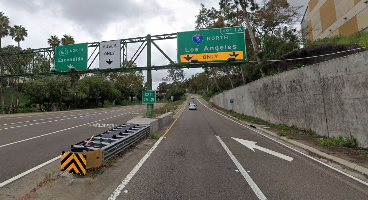 NB SR-163 to NB I-5 Connector Closed for Maintenance – NBC 7 San Diego