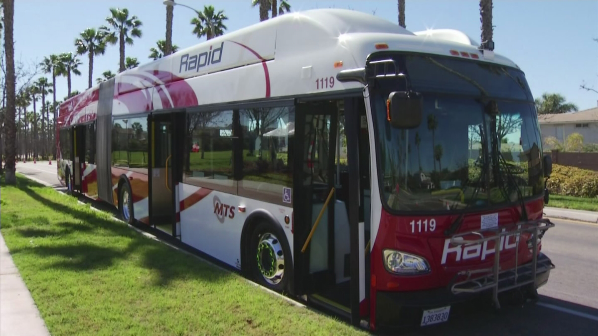 Buses on Feeway Shoulder in South Bay San Diego – NBC 7 San Diego