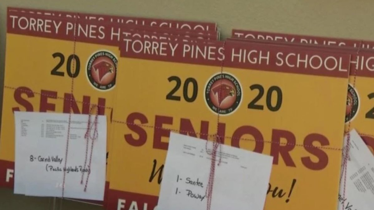 Volunteers Surprise Torrey Pines High School Seniors With 2020 Lawn ...