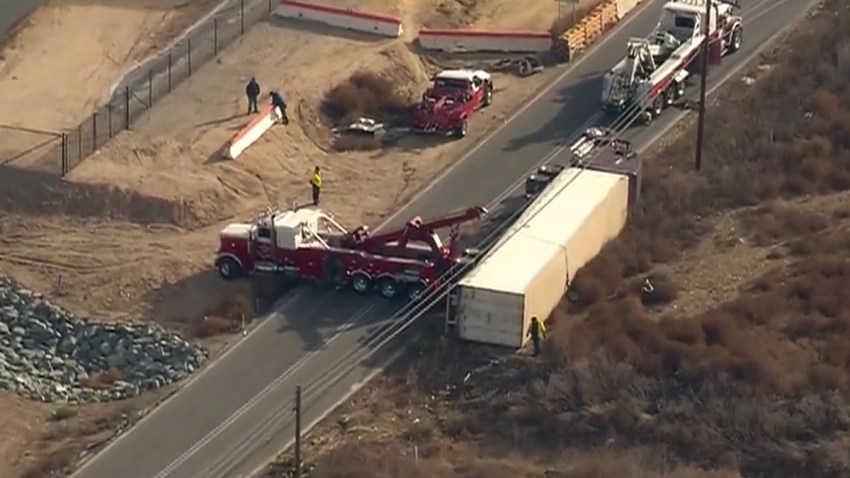 Truck Tips Over Near US-Mexico Border – NBC 7 San Diego
