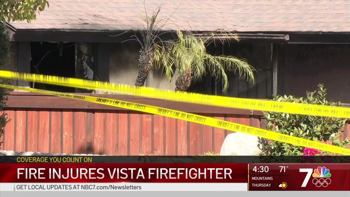 Fire Injures Firefighters at Vista House Fire – NBC 7 San Diego