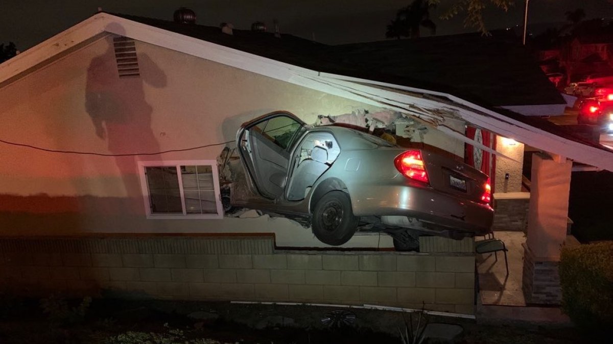 Caught on Video: Airborne Toyota Camry Soars Into the Side of a Home ...