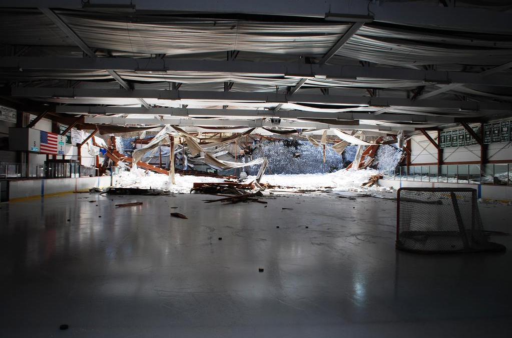 Kids, Parents, Workers Escape Injury During Ice Rink Roof Collapse ...