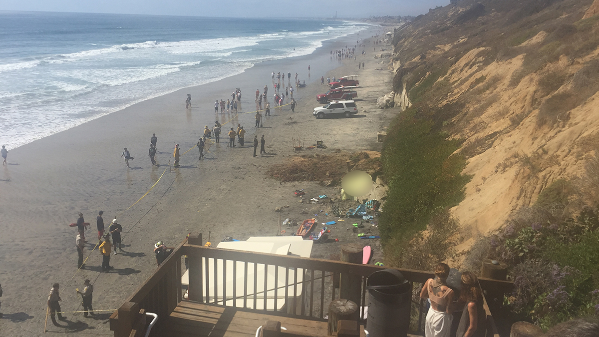 Officials Rope Off Deadly Cliff Collapse in Leucadia – NBC 7 San Diego