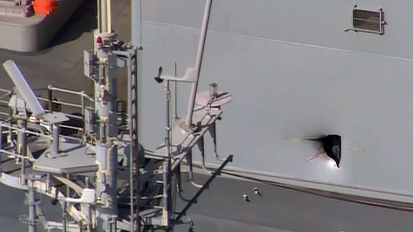 Navy Cruiser in San Diego Port After Drone Mishap – NBC 7 San Diego