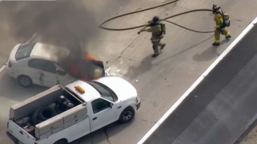 Firefighters Quickly Temper Fiery 2-Car Crash – NBC 7 San Diego