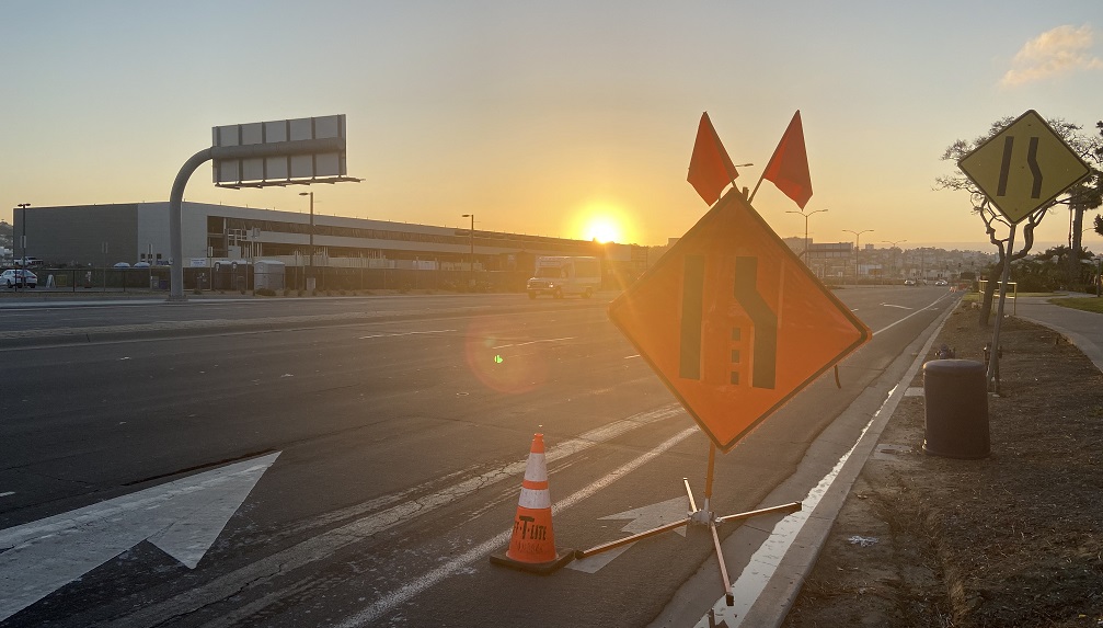 With Less Traffic on Road, San Diego Repaves Portion of Harbor Drive ...