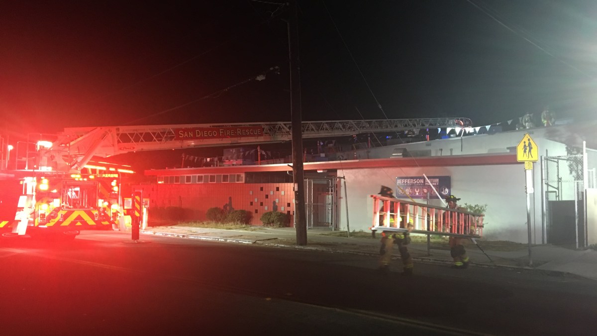 SDFD Responds to Fire on Campus of Jefferson Elementary in North Park ...