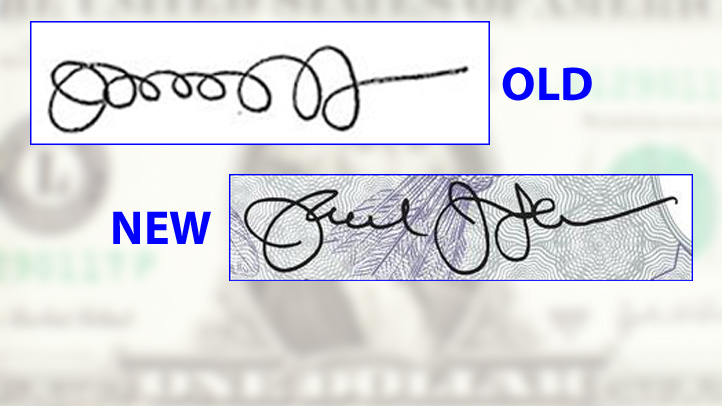 Treasury Secretary Unveils New, Less Loopy Signature for Dollar Debut ...