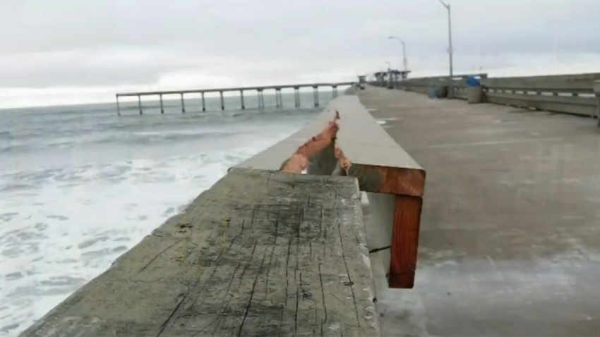 Ocean Beach Pier Damaged by Strong Waves – NBC 7 San Diego