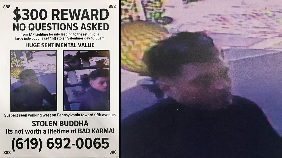 Shop Owner on Hunt for Stolen Jade Buddha Statue – NBC 7 San Diego