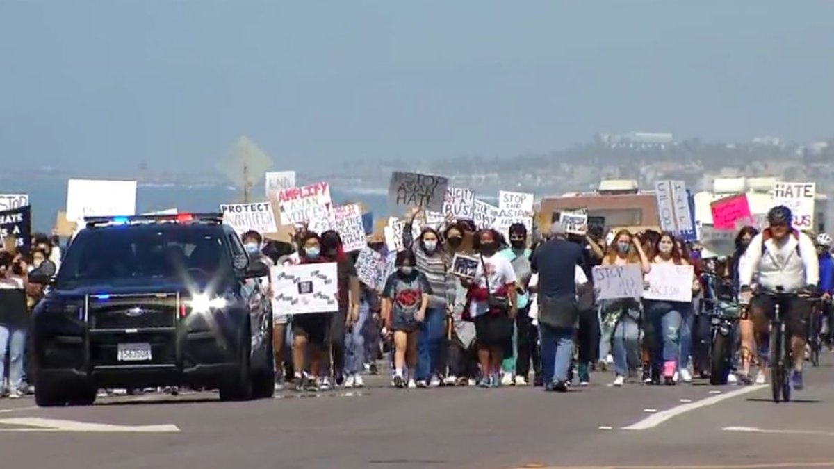 Hundreds protest in San Diego Sunday Against Asian Hate – NBC 7 San Diego