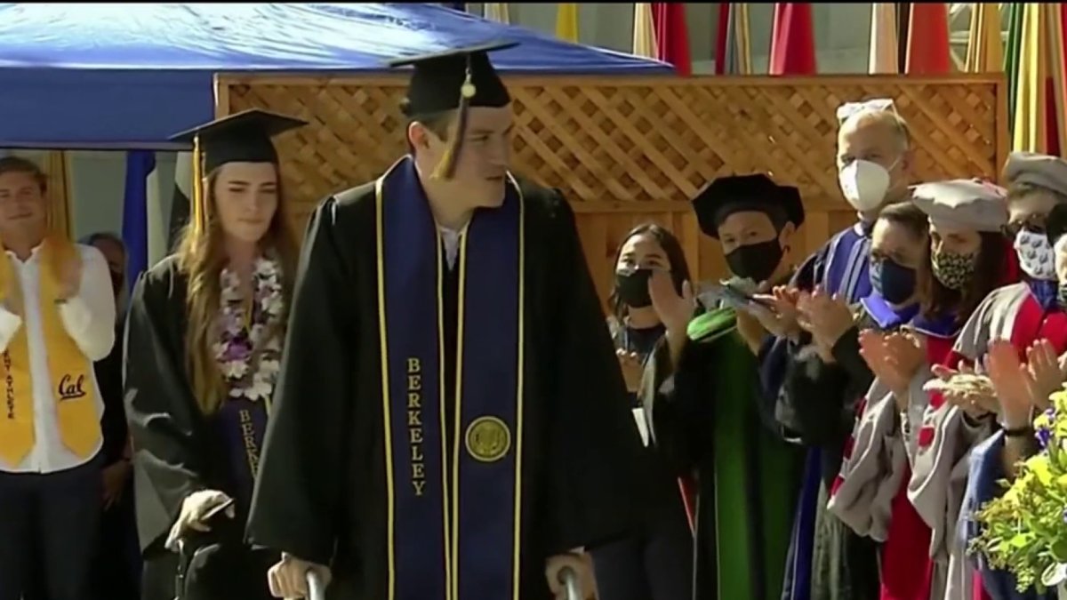Paralyzed Cal Rugby Star Walks Across Stage to Receive His College ...