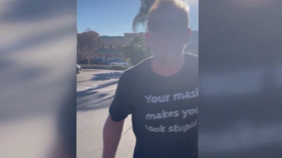 Watch: Man Goes on Anti-Mask Rant in La Crescenta – NBC 7 San Diego