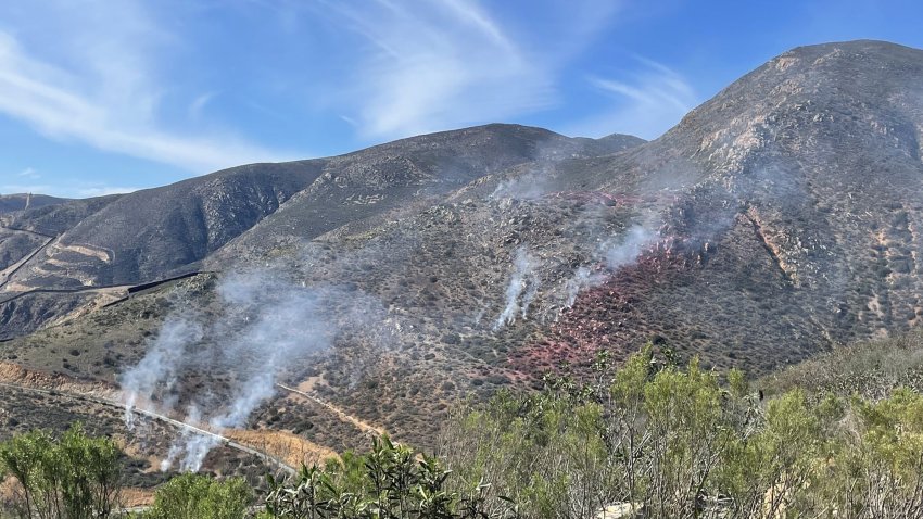 Brush Fire Along US-Mexico Border Near Otay Mountain – NBC 7 San Diego
