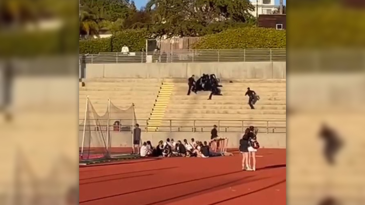 San Diego Police Tackle Suspect After Chase at La Jolla High School ...