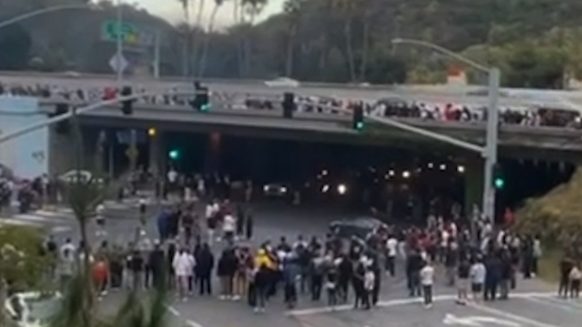 Street Takeover Shuts Down Mission Valley Intersection – NBC 7 San Diego