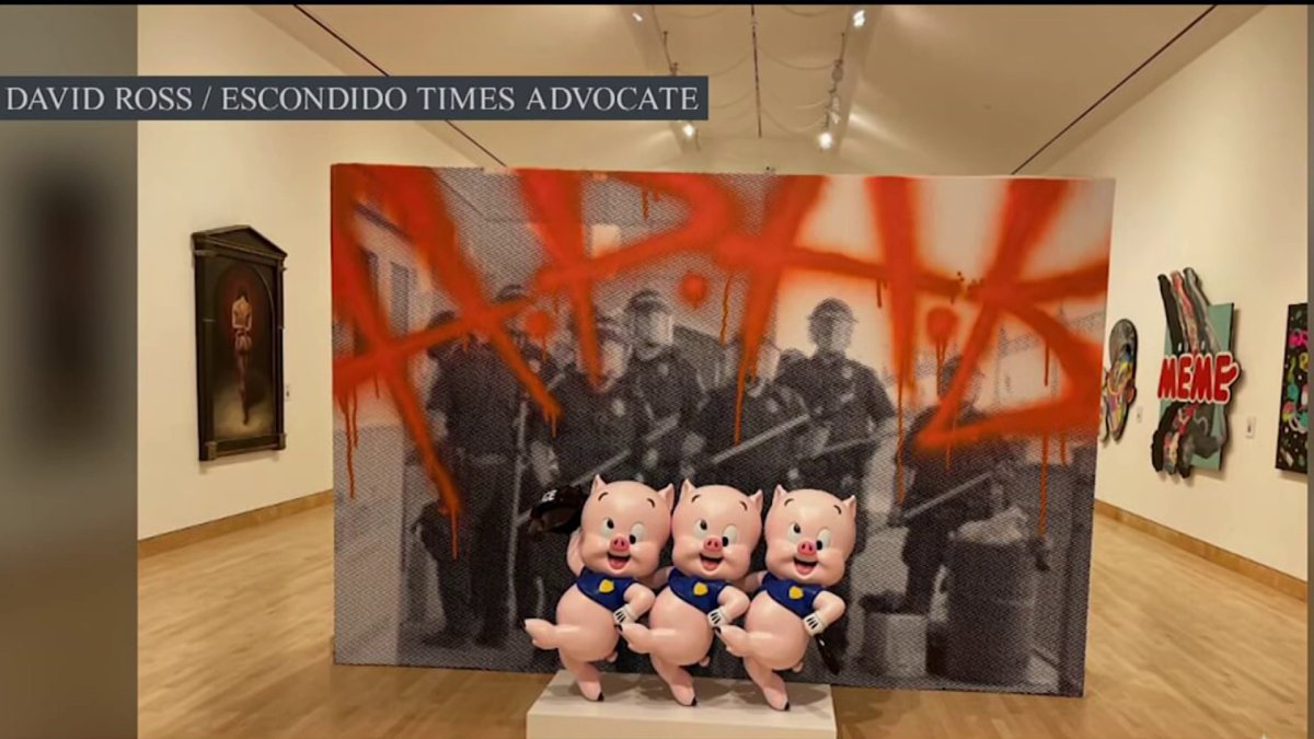 Piece at Escondido Art Display Shows Police in Riot Gear Behind Dancing ...