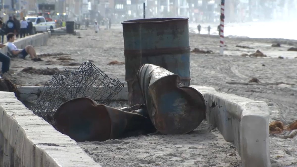 Volunteers Join Clean-Up Effort at Mission Beach After Storm Surges ...