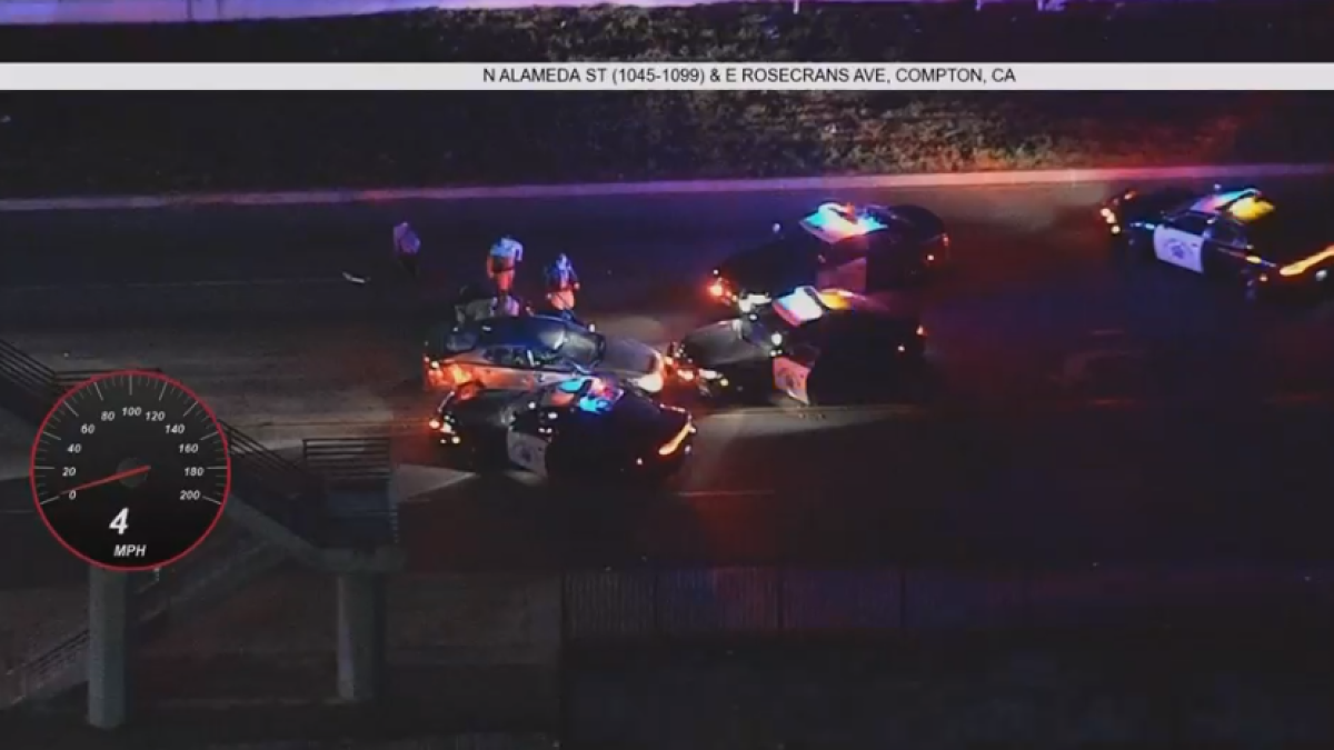 Driver Arrested After Police Pursuit Ends in Compton – NBC 7 San Diego