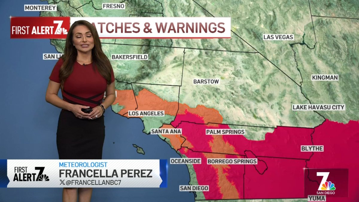 Francella Perez’s evening forecast for Aug. 30, 2023 – NBC 7 San Diego