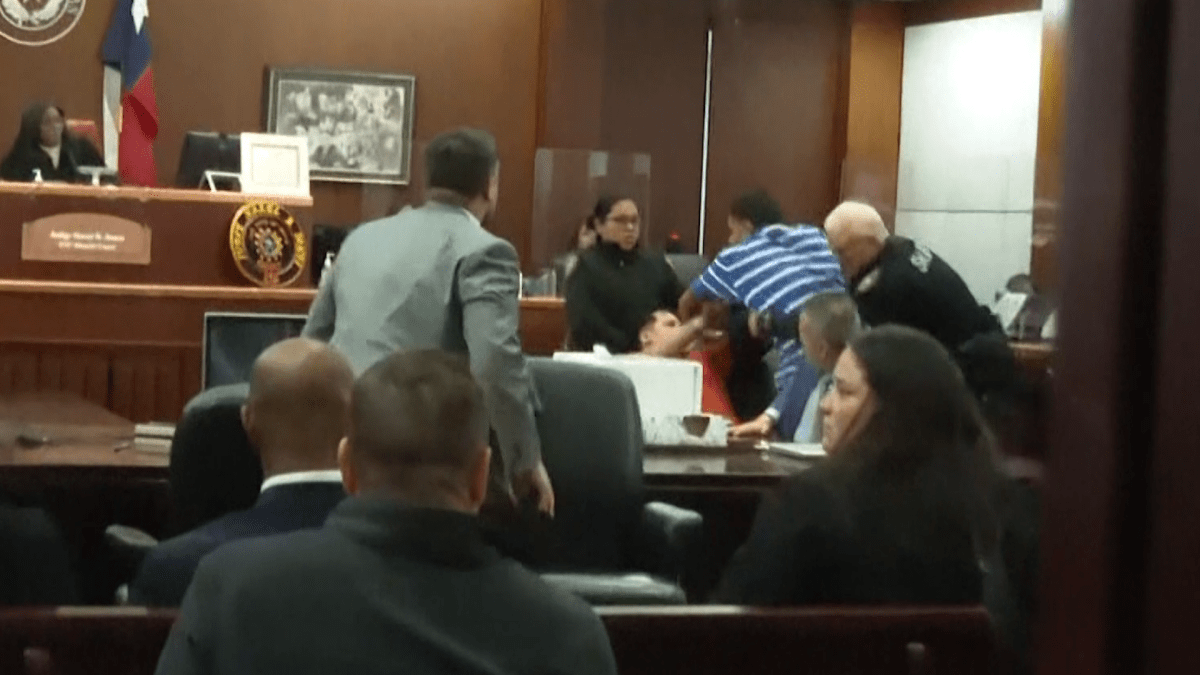 Fight breaks out in courtroom between families of murder victim and ...