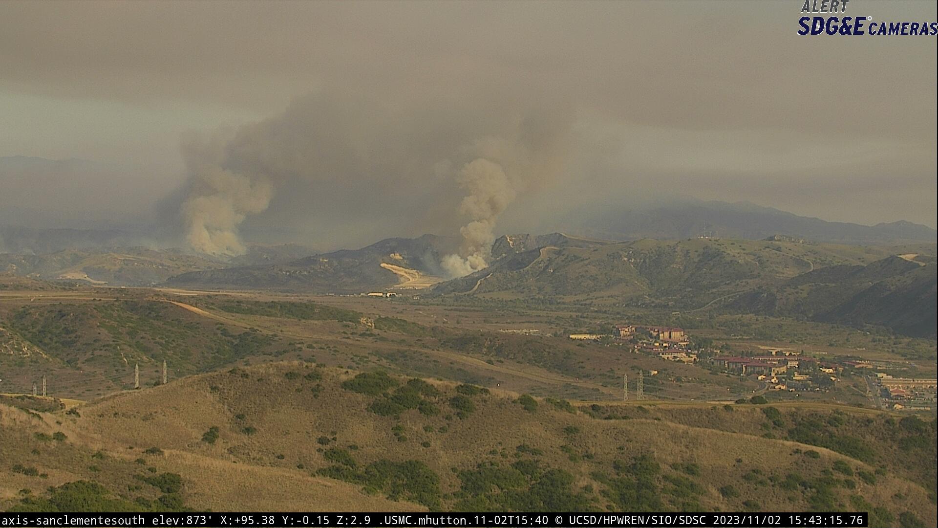 Smoke visible in North County is from fire burning on Camp Pendleton ...
