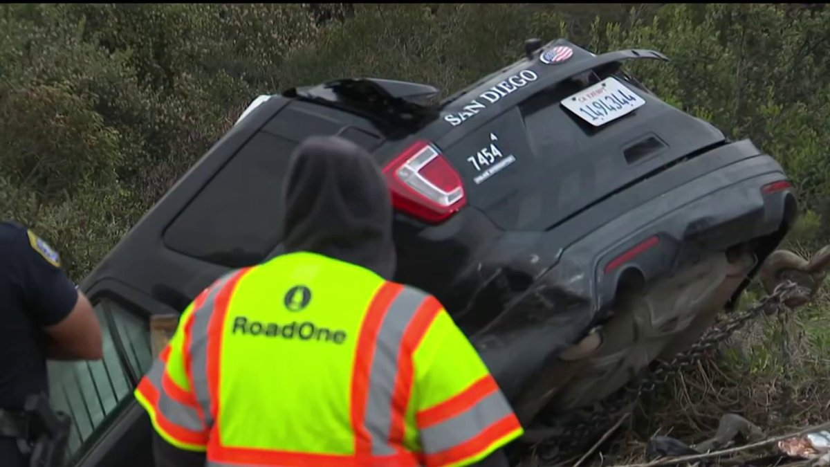 SDPD patrol vehicle, suspect car crash amid pursuit – NBC 7 San Diego