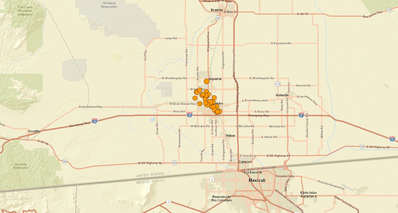 Series of quakes strike near El Centro, Imperial last night – NBC 7 San ...