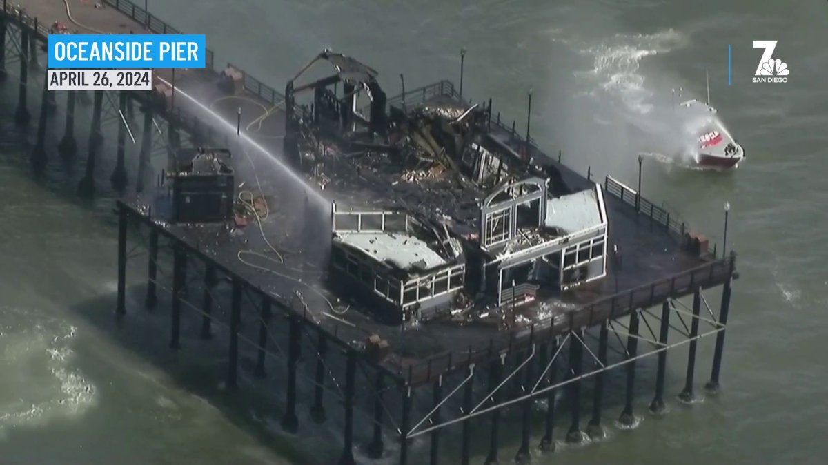 Fire crews extinguish flames on day 2 of Oceanside Pier fire – NBC 7 San Diego