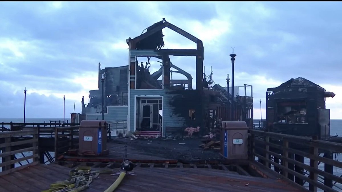 Oceanside Pier reopens, area directly under pier still closed following fire – NBC 7 San Diego