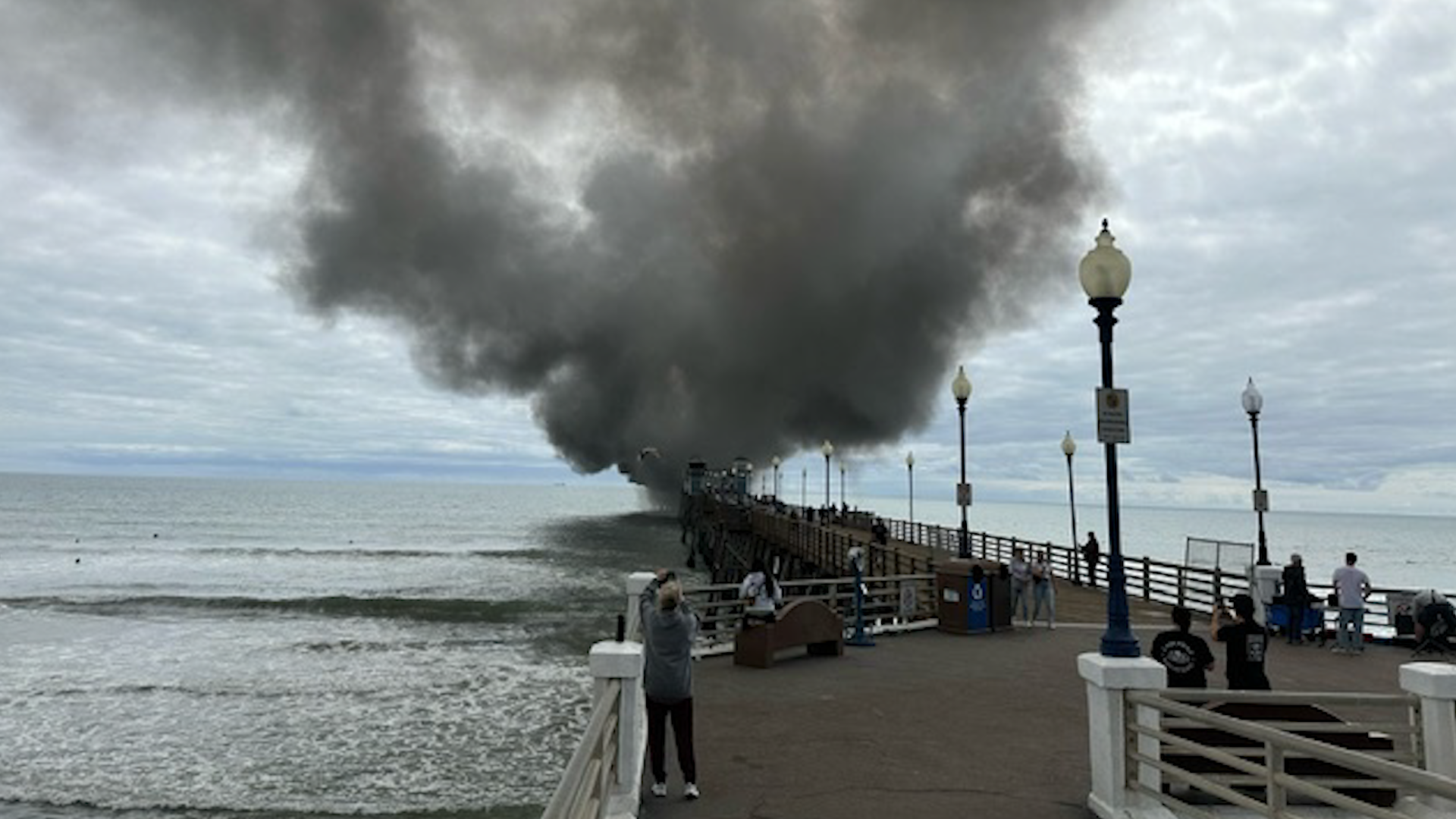 PHOTOS: Fire erupts on Oceanside Pier – NBC 7 San Diego