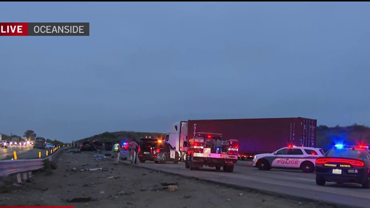 Deadly crash shuts down I-5 south near Camp Pendleton – NBC 7 San Diego