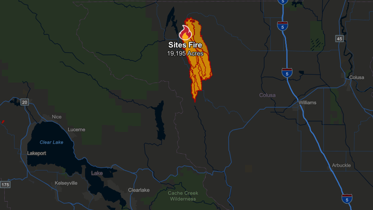 Northern California wildfire now largest in the state at 19,000 acres ...