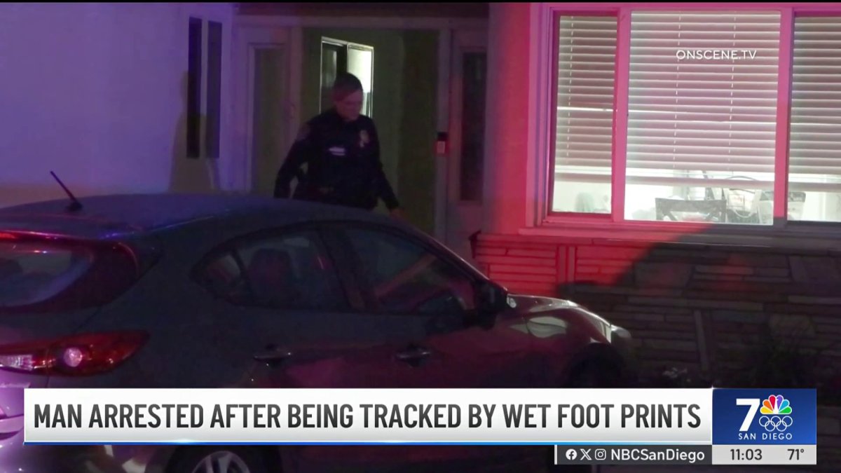 Intruder arrested after being tracked by wet footprints: SDPD – NBC 7 ...