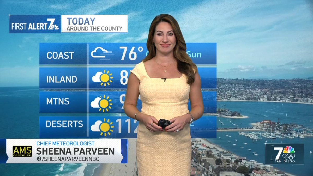 San Diego weather today: Sheena Parveen’s forecast for July 12, 2024 – NBC 7 San Diego