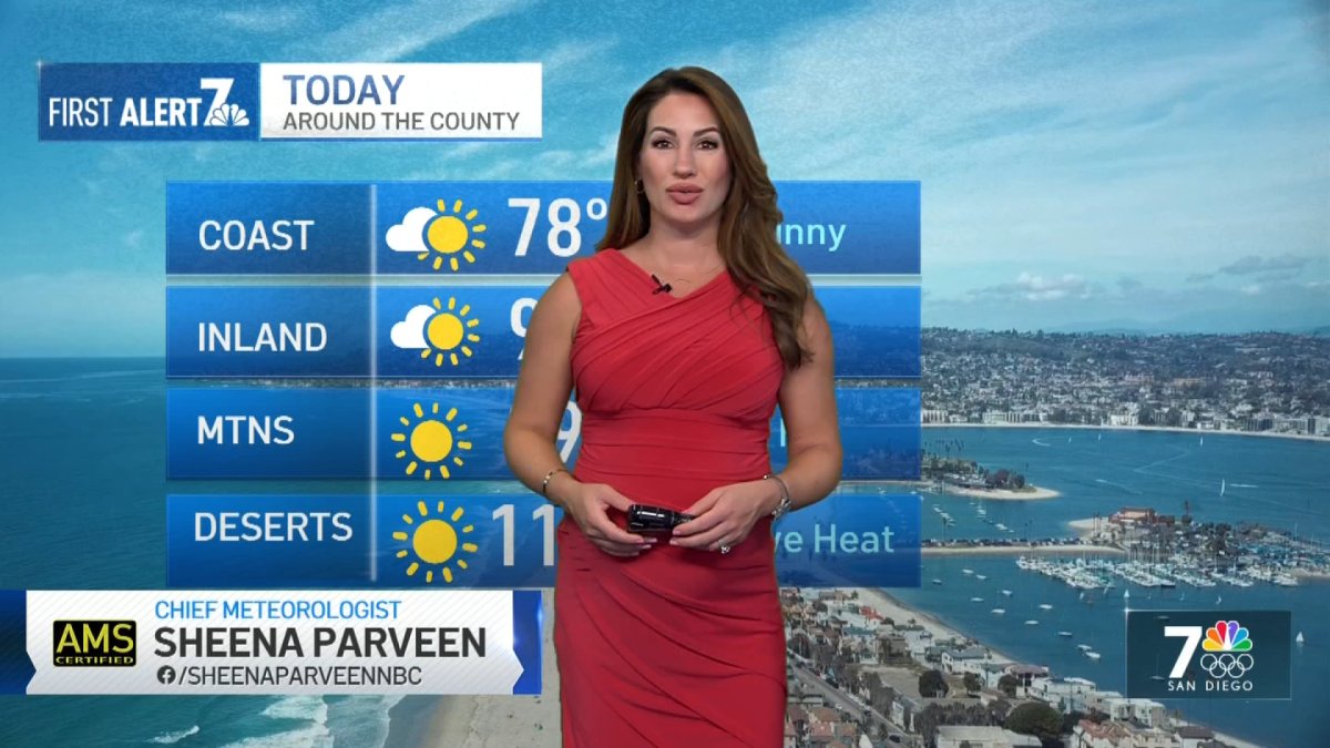 San Diego weather today: Sheena Parveen’s forecast for July 26, 2024 – NBC 7 San Diego