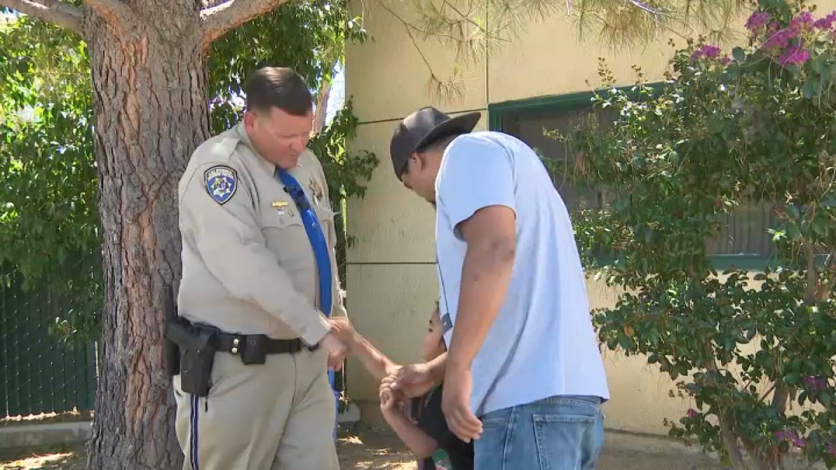 Family reunites with CHP officer who saved 11-month-old boy’s life in ...
