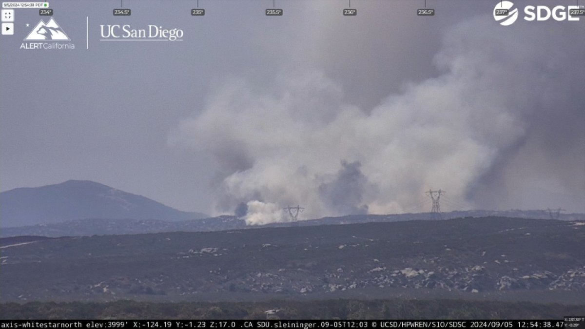 Seeing smoke? Brush fire burning south of US-Mexico border – NBC 7 San ...