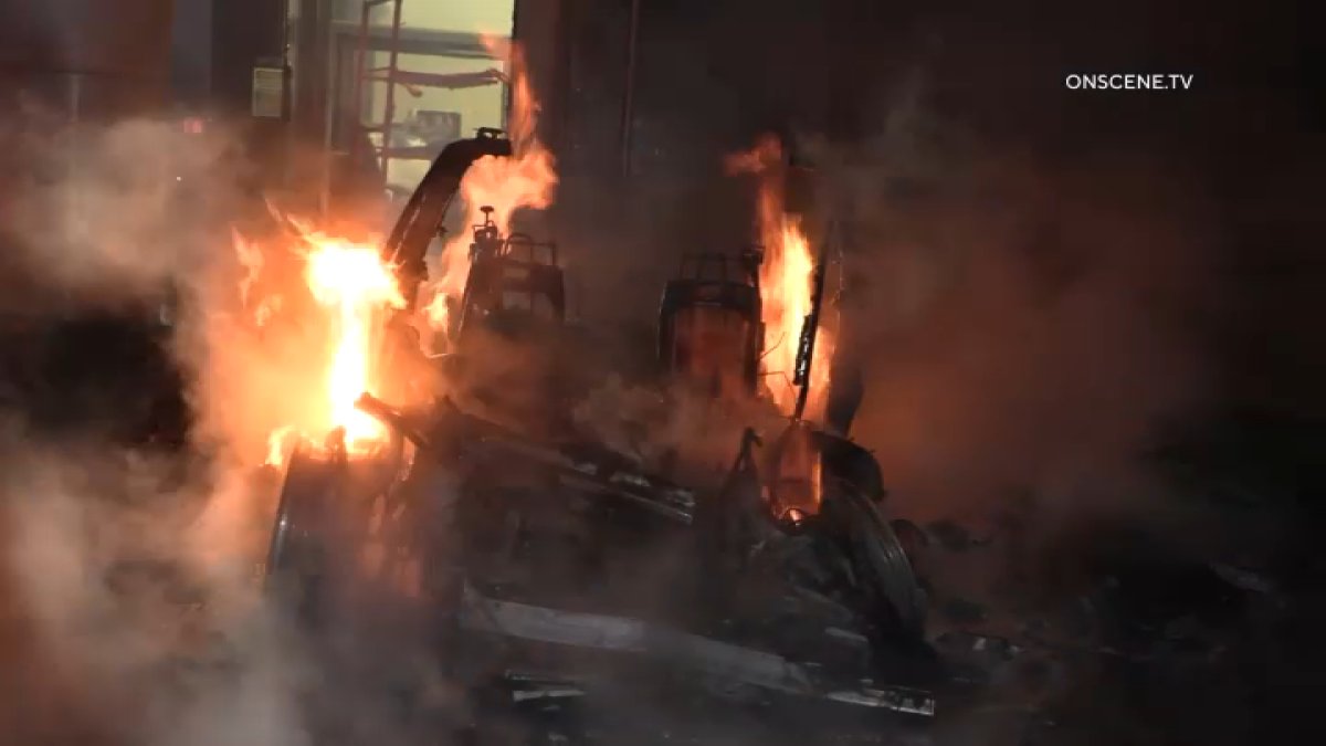 Teslas destroyed in possible arson fire in Miramar, San Diego FD says ...