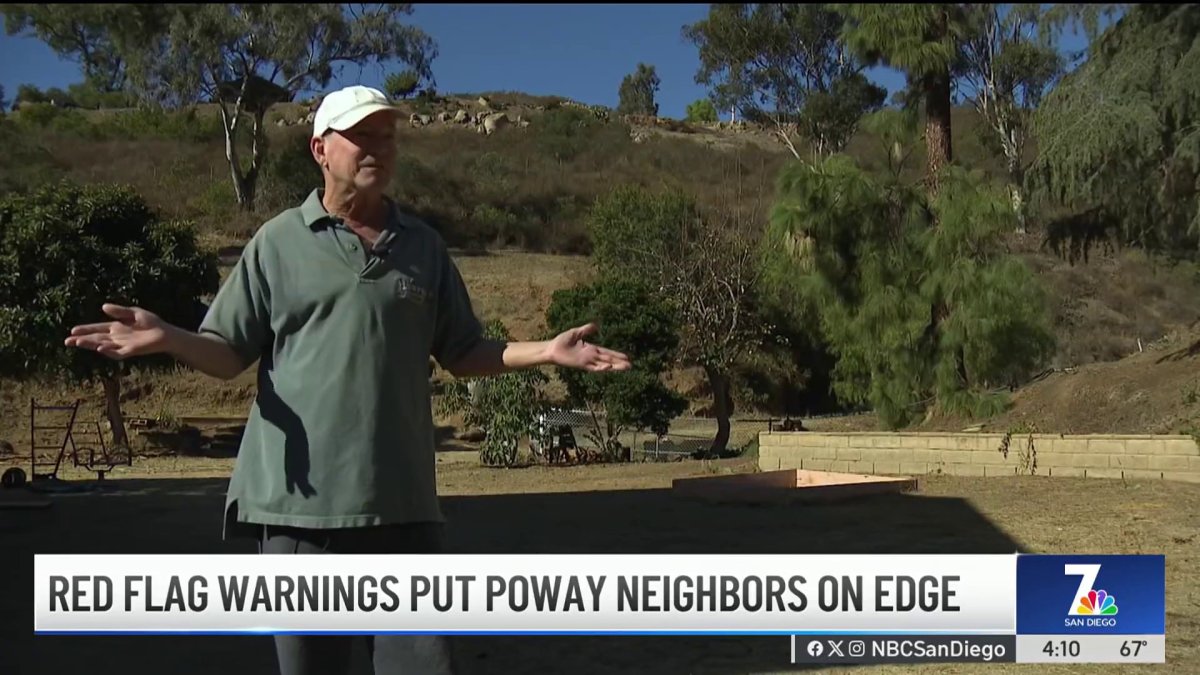 Red flag warnings put Poway neighbors on edge – NBC 7 San Diego