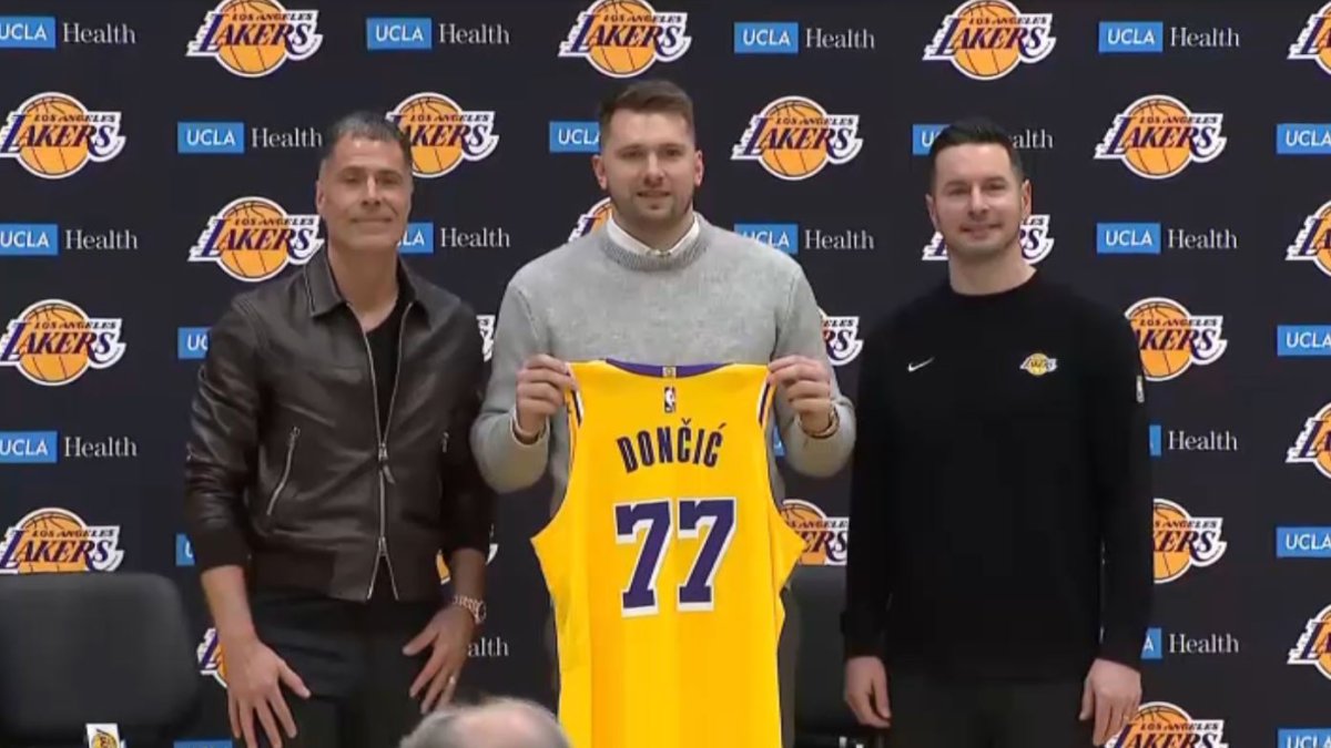 Luka Doncic speaks at first Lakers news conference – NBC 7 San Diego